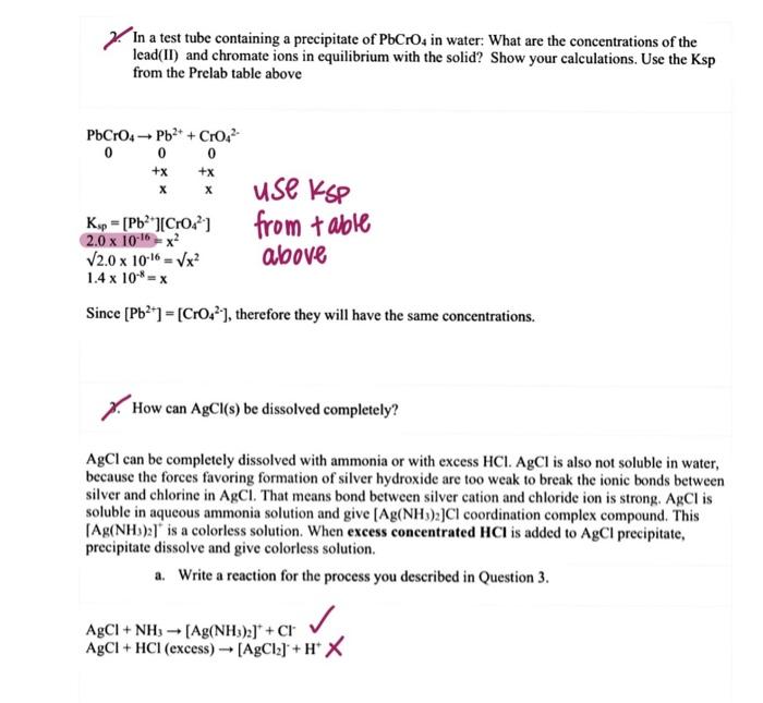 Solved 1. Fill in the following table with the Kop values | Chegg.com