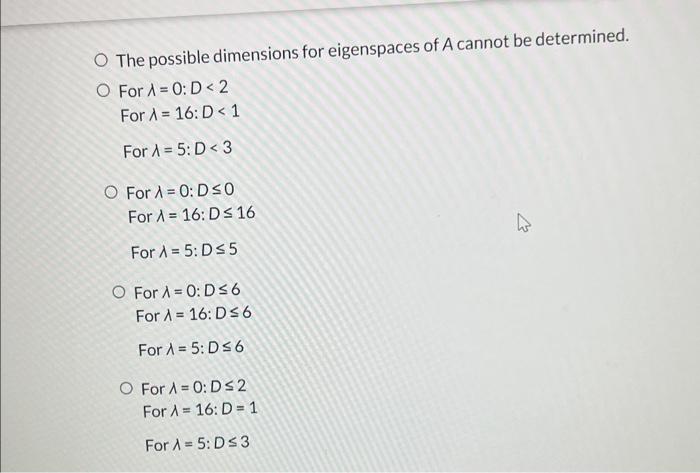 Solved Let A be a 6x6 matrix with the characteristic | Chegg.com