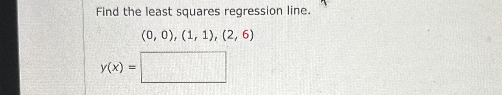 Solved Find the least squares regression | Chegg.com