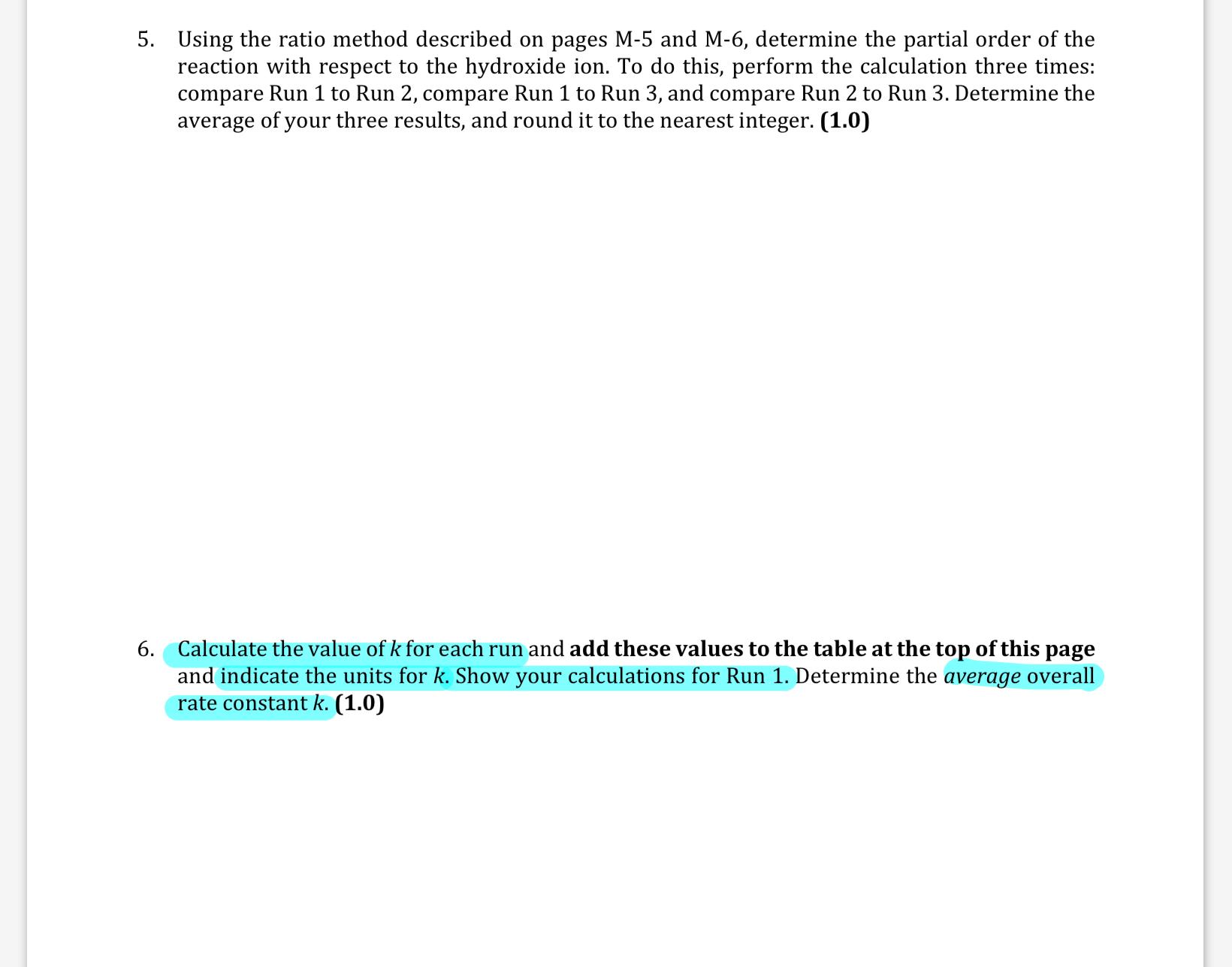 Solved Using the ratio method described on pages M-5 ﻿and | Chegg.com