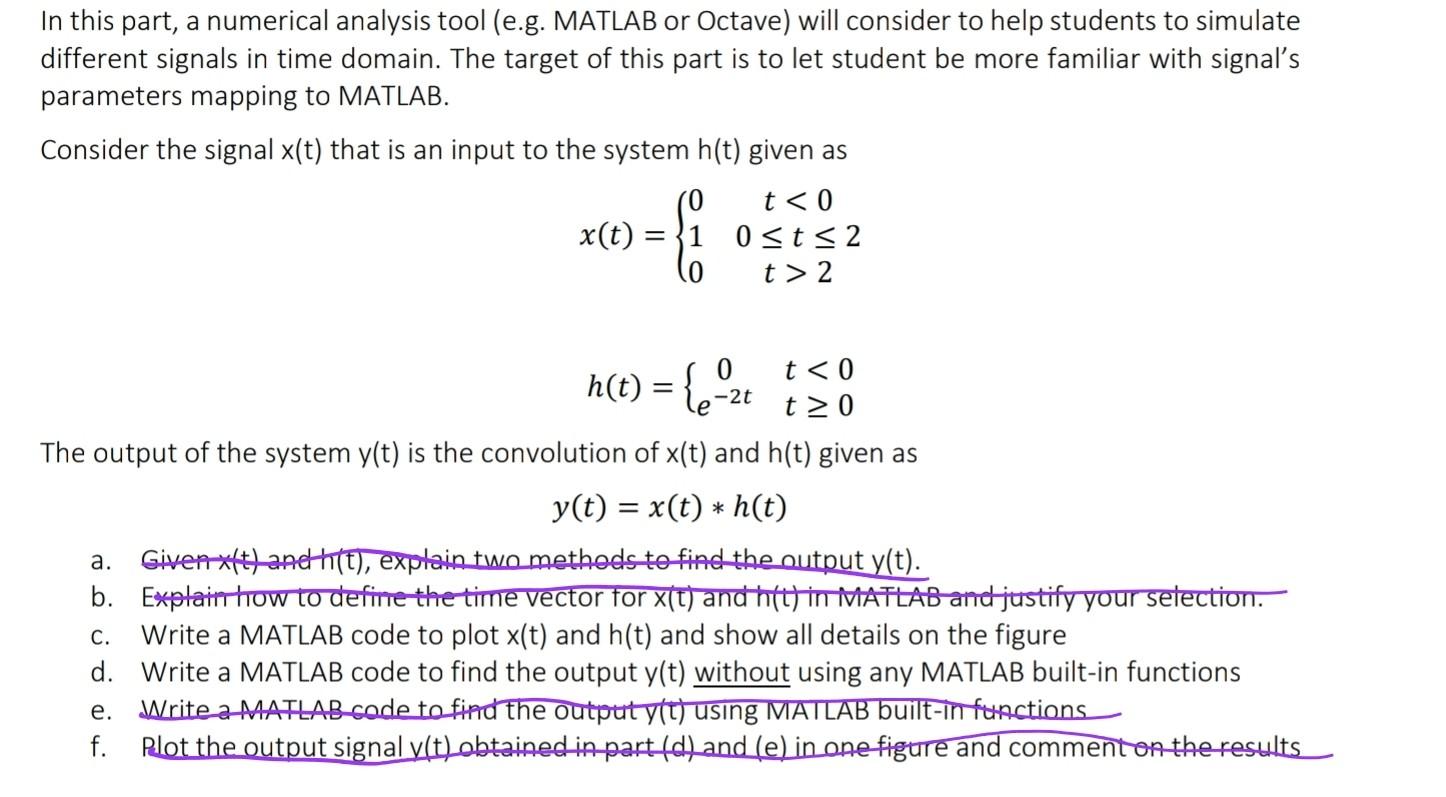 Solved In this part, a numerical analysis tool (e.g. MATLAB | Chegg.com