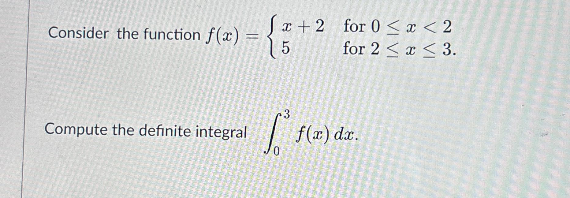 Solved Consider the function | Chegg.com