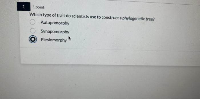 Solved Which type of trait do scientists use to construct a | Chegg.com