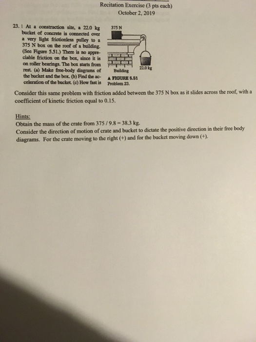 Solved Recitation Exercise (3 pts each) October 2, 2019 23. | Chegg.com