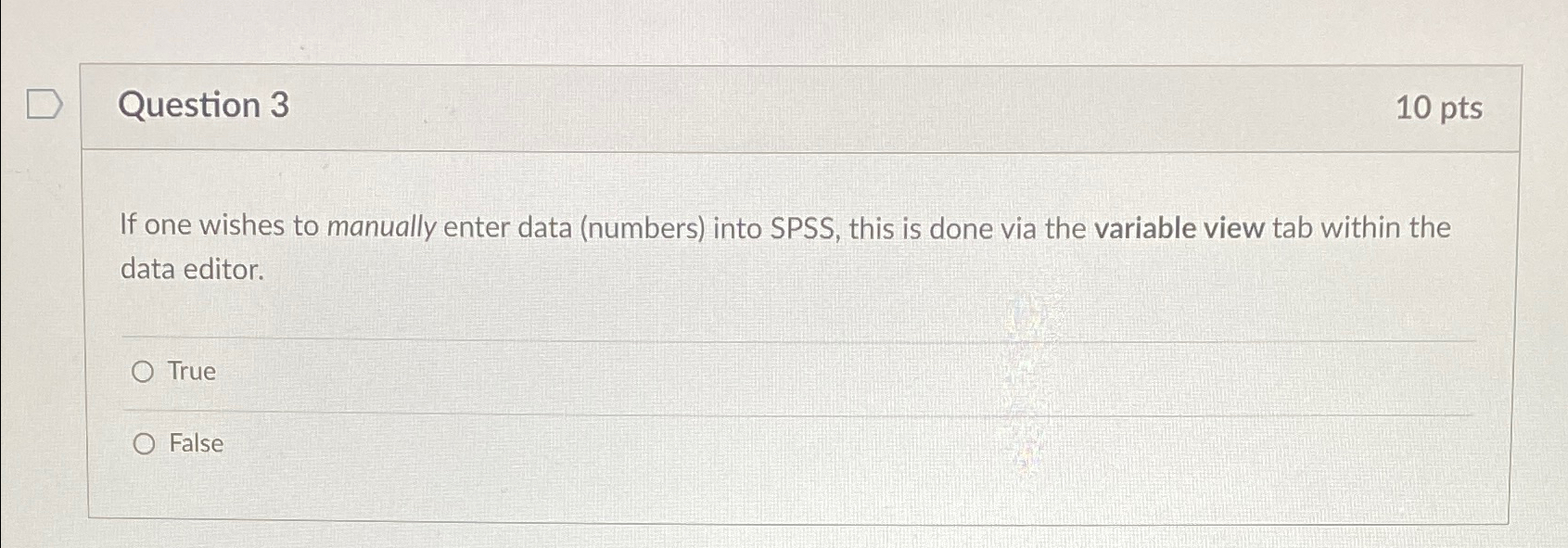 Solved Question 310ptsIf one wishes to manually enter data | Chegg.com