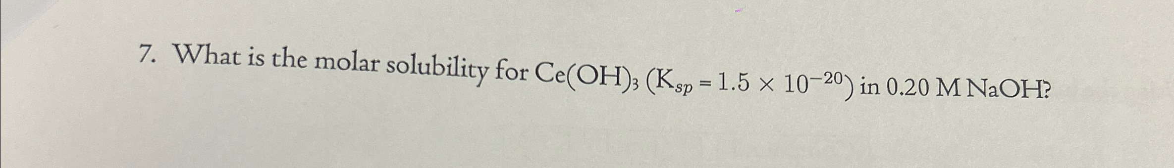 Solved What is the molar solubility for )=(1.5×10-20 ﻿in | Chegg.com