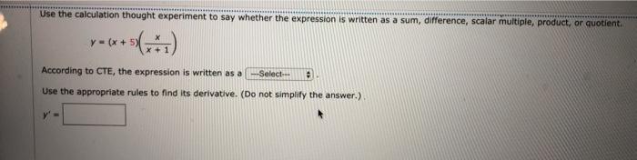 Solved Use the calculation thought experiment to say whether | Chegg.com