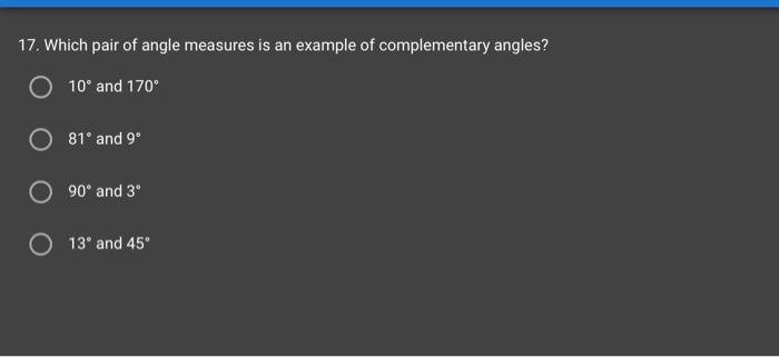 Solved 18. What is the name of this angle?17. Which pair of | Chegg.com
