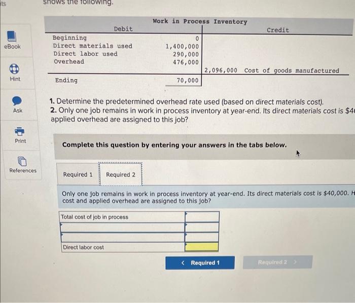 Solved exercise 15-19 analyzing costs assigned to work in | Chegg.com
