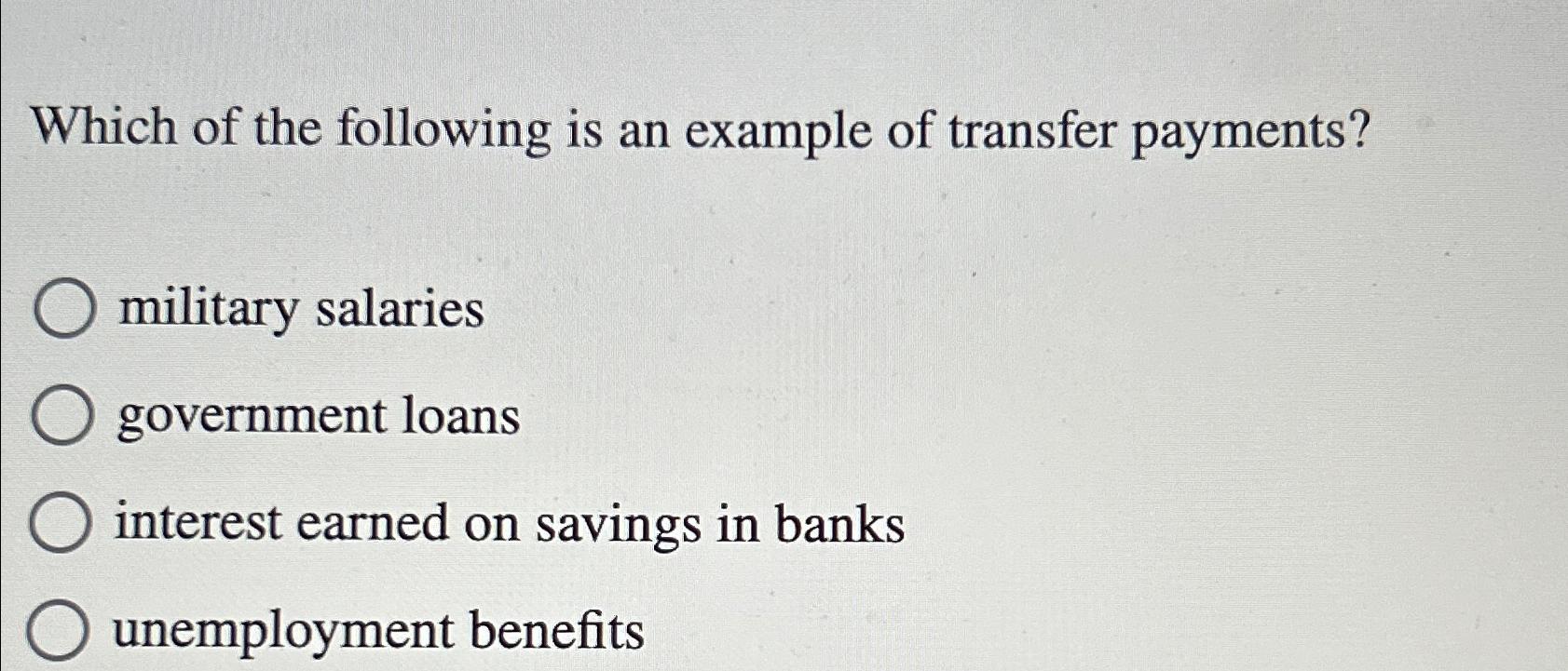Solved Which of the following is an example of transfer | Chegg.com