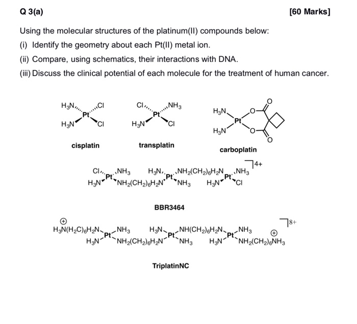 Solved Q 3(a) [60 Marks] Using the molecular structures of | Chegg.com