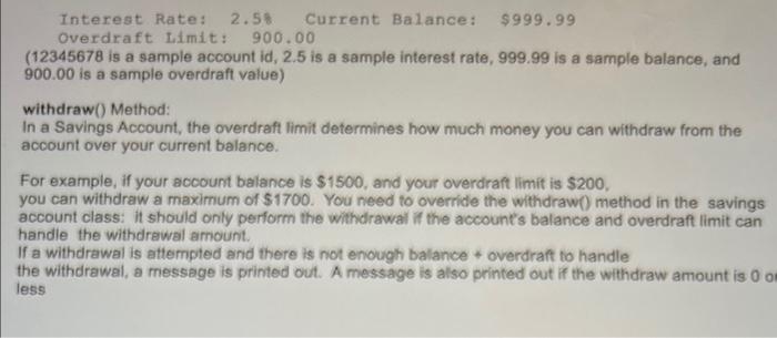 Solved A class called Account is defined as follows public | Chegg.com
