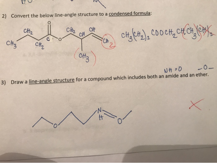 Solved HU 2) Convert the below line-angle structure to a | Chegg.com