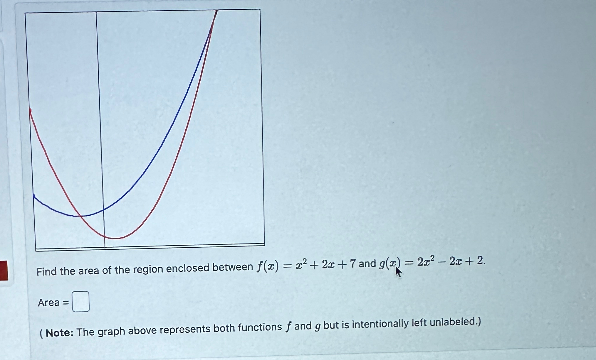 Solved Find the area of the region enclosed between | Chegg.com