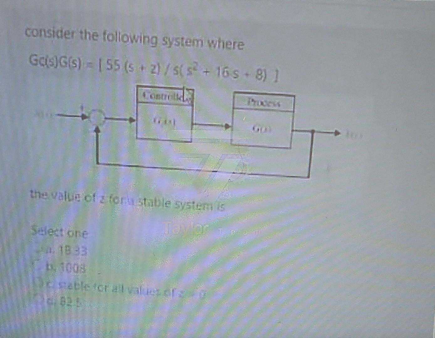 consider the following system where | Chegg.com