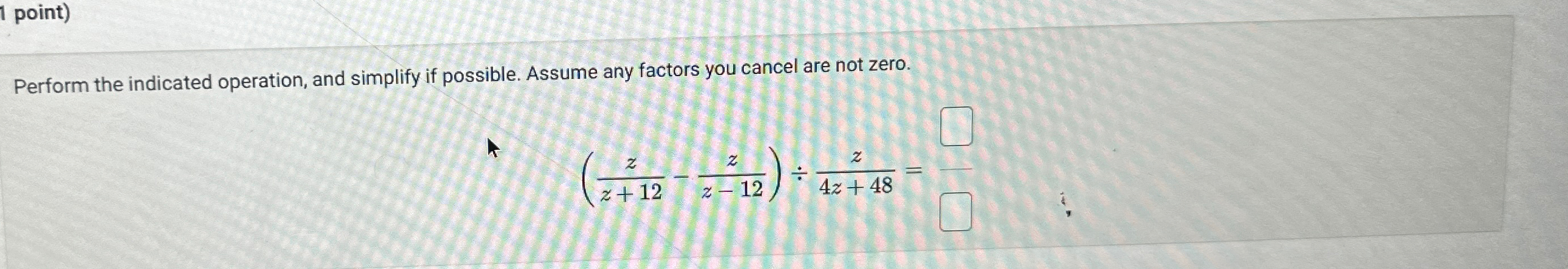 Solved Perform the indicated operation, and simplify if | Chegg.com
