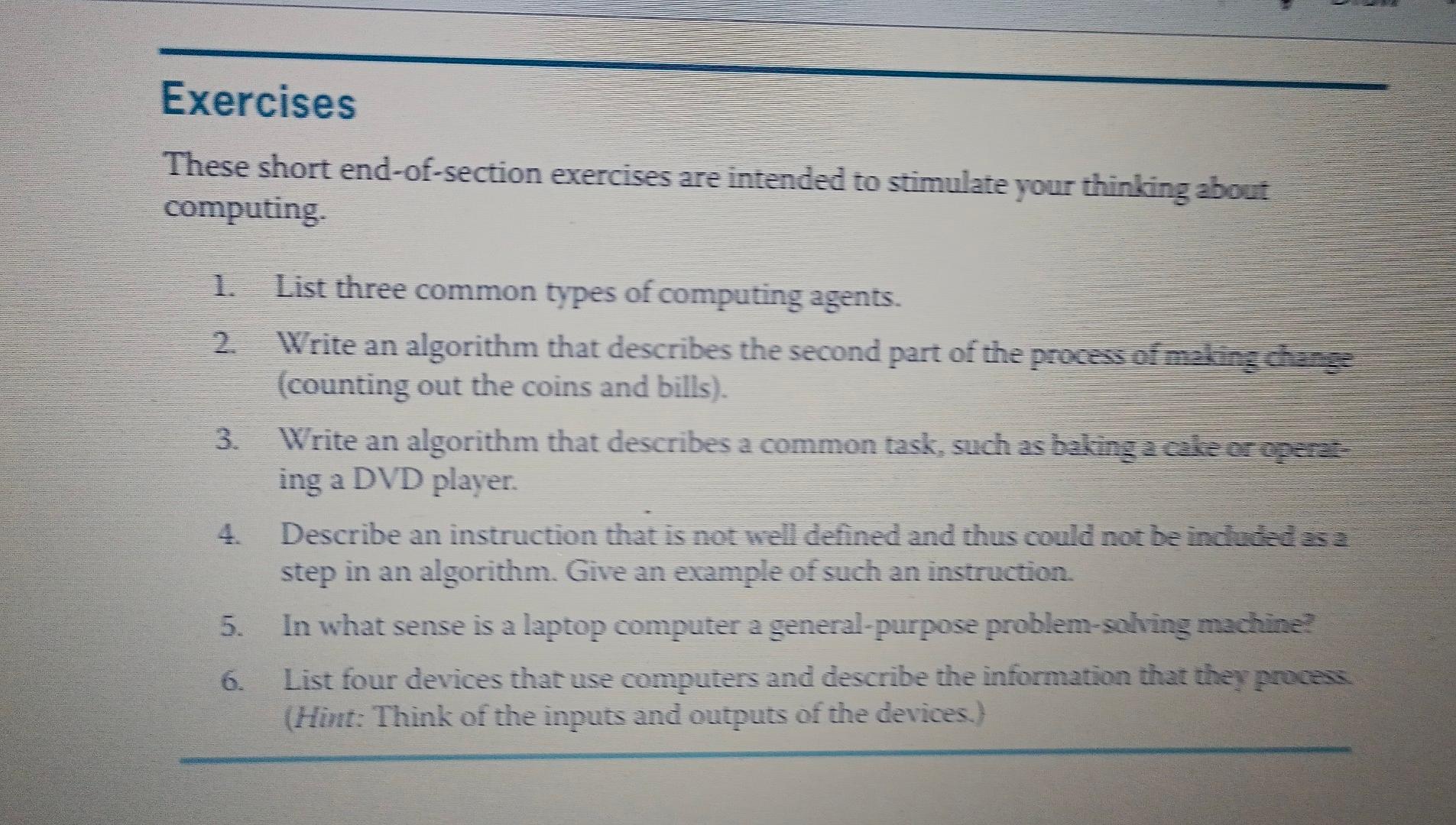Solved write an alogrithm describes the second part of the | Chegg.com