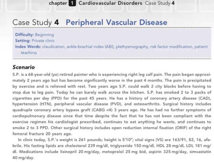 Solved: PART ONE Medical Surgical Cases 7. In Addition To ... | Chegg.com