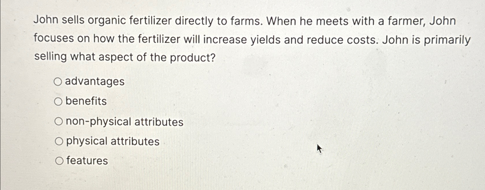 Solved John sells organic fertilizer directly to farms. When | Chegg.com