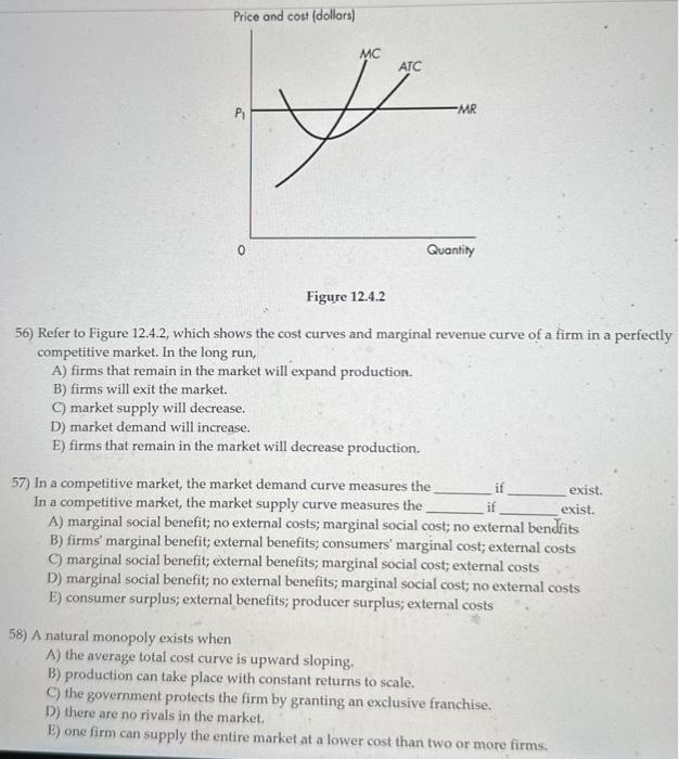 Solved Price and cost (dollars) Figure 12.4.2 56) Refer to | Chegg.com