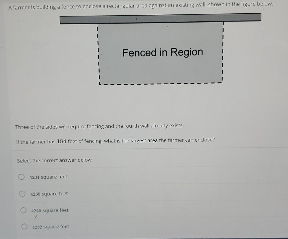 Solved A farmer is building a fence to enclose a rectangular | Chegg.com