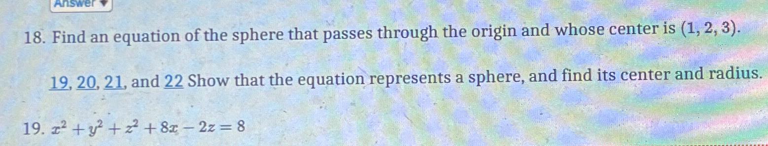 Solved Show that the equation represents a sphere, and find | Chegg.com