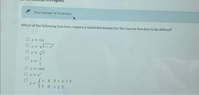 Solved Which of the following functions require a restricted | Chegg.com