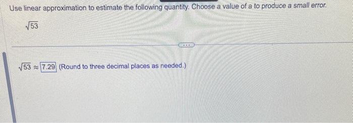 Solved Use linear approximation to estimate the following | Chegg.com
