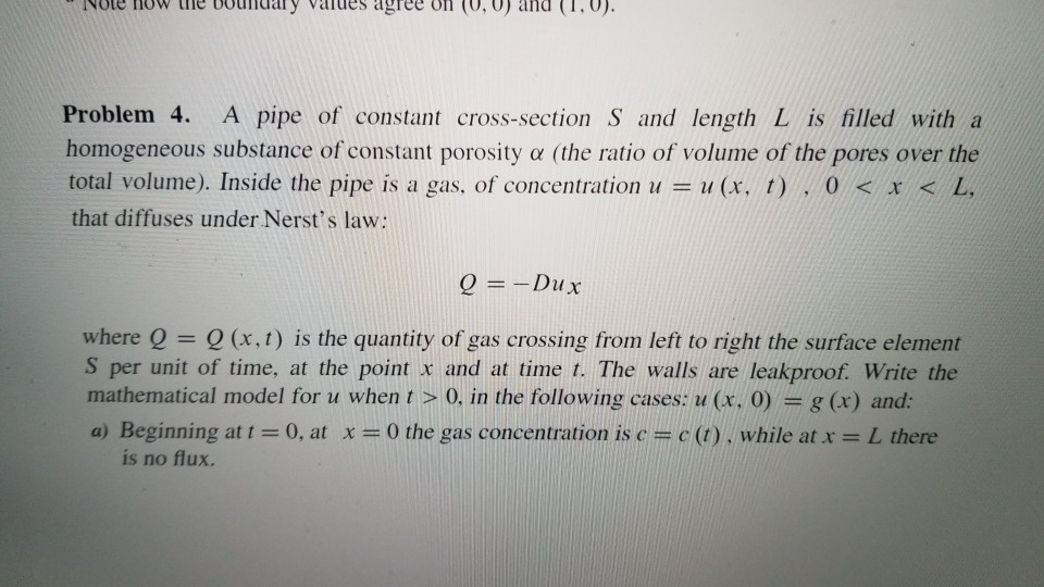 Solved agree (1,0). Problem 4. A pipe of constant | Chegg.com