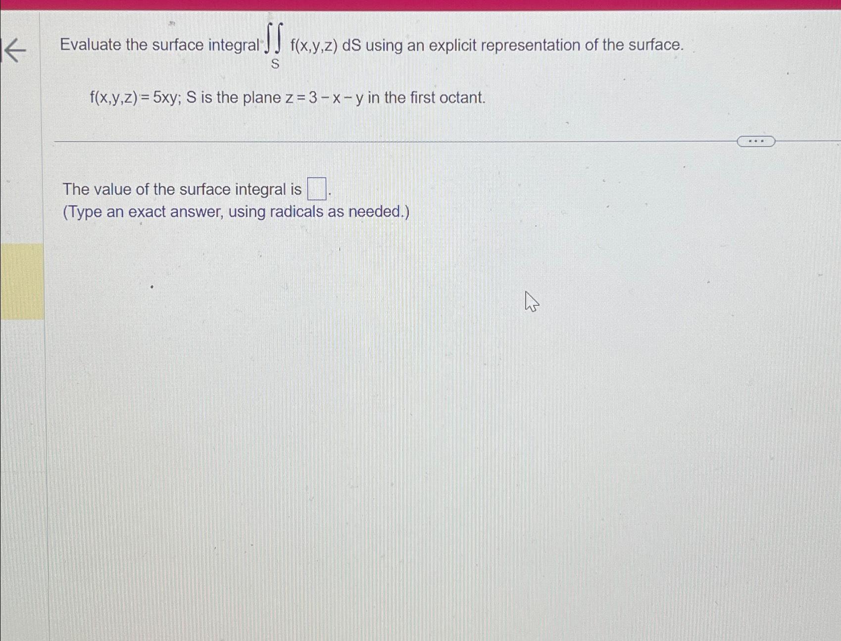 Solved Evaluate the surface integral ∬Sf(x,y,z)dS ﻿using an | Chegg.com