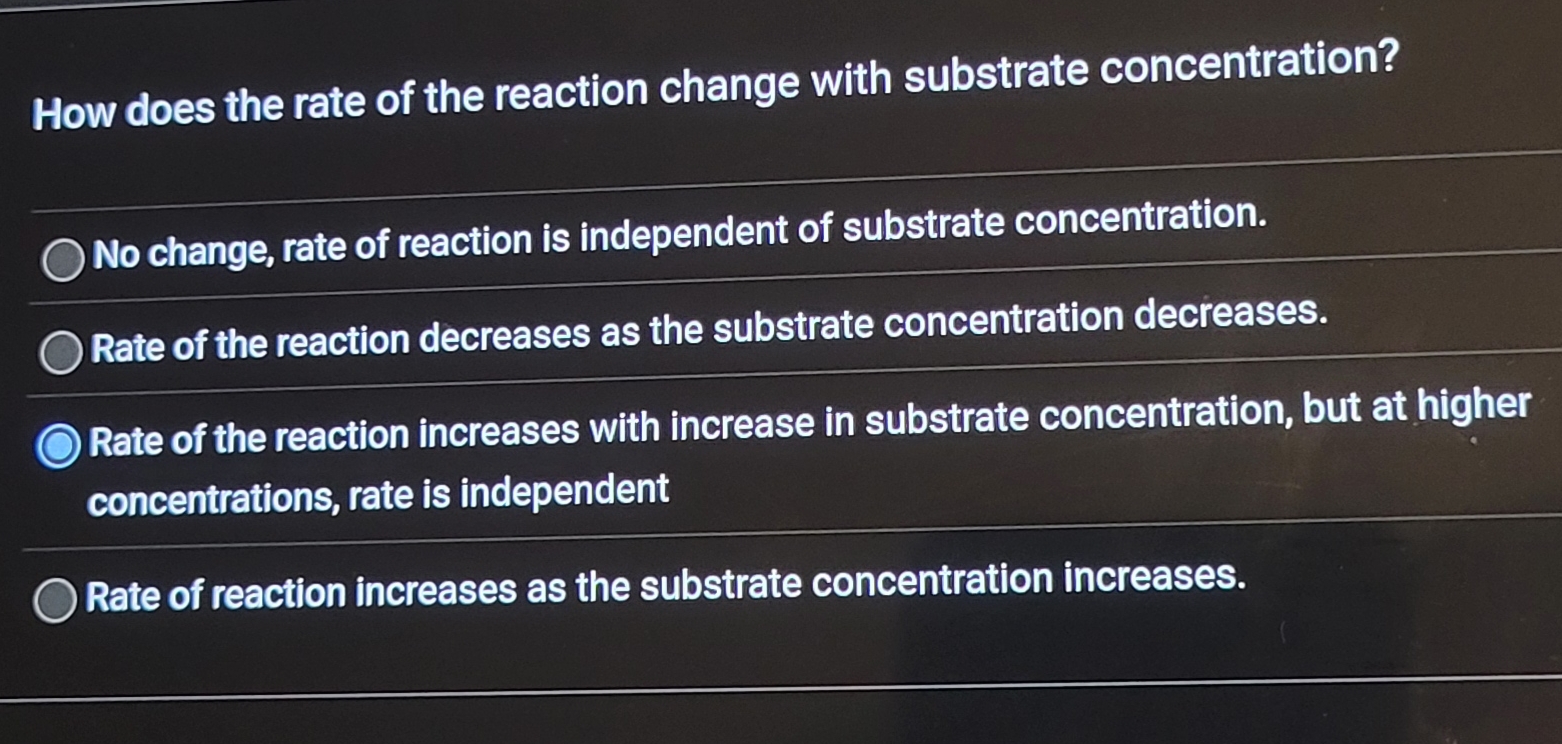 Solved How does the rate of the reaction change with | Chegg.com