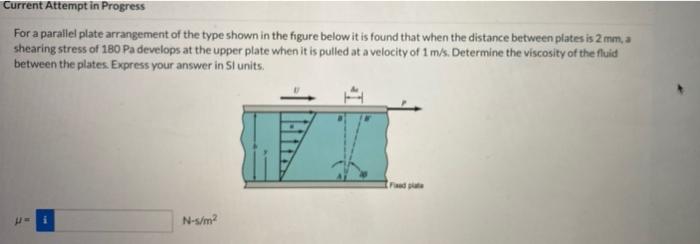 Solved Current Attempt in Progress For a parallel plate | Chegg.com
