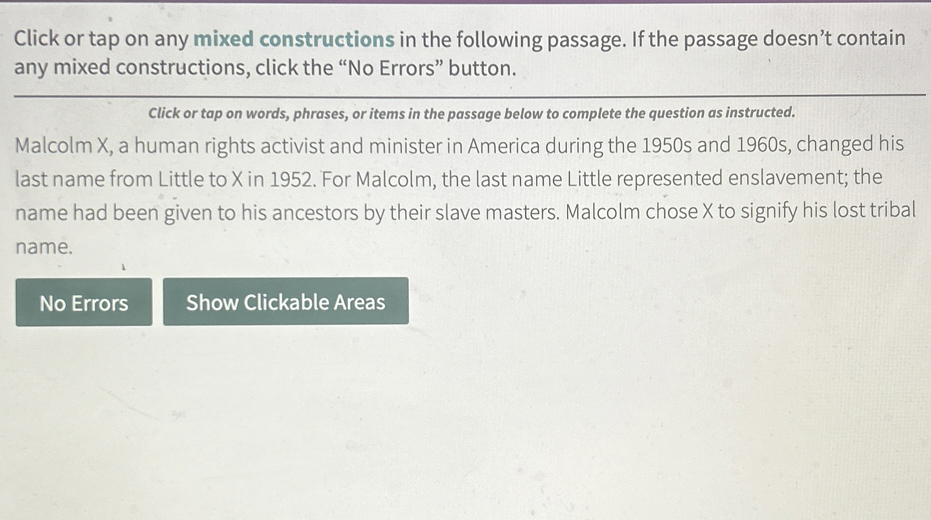 Solved Click or tap on any mixed constructions in the | Chegg.com