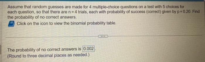 Solved Assume that random guesses are made for 4 | Chegg.com