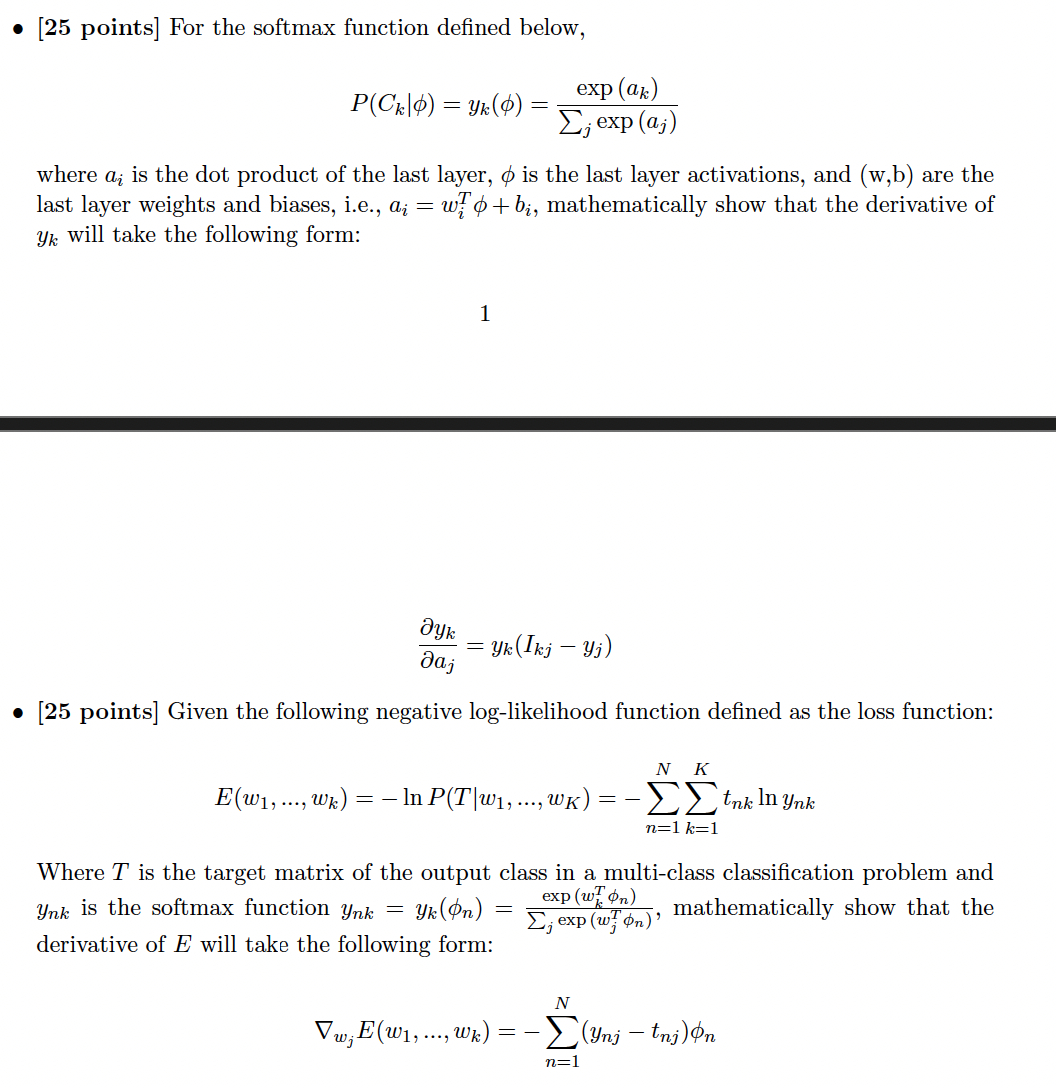 Solved mathematically show that the derivative of both the | Chegg.com