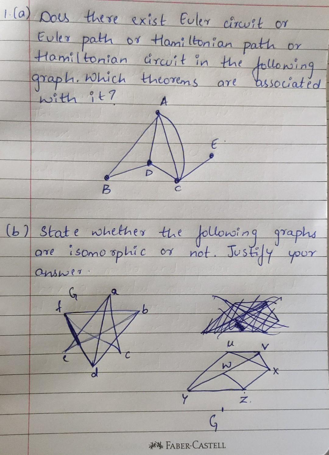 Solved (a) Does there exist Euler circuit or Euler path or | Chegg.com Solved (a) Does there exist Euler circuit or Euler path or | Chegg.com