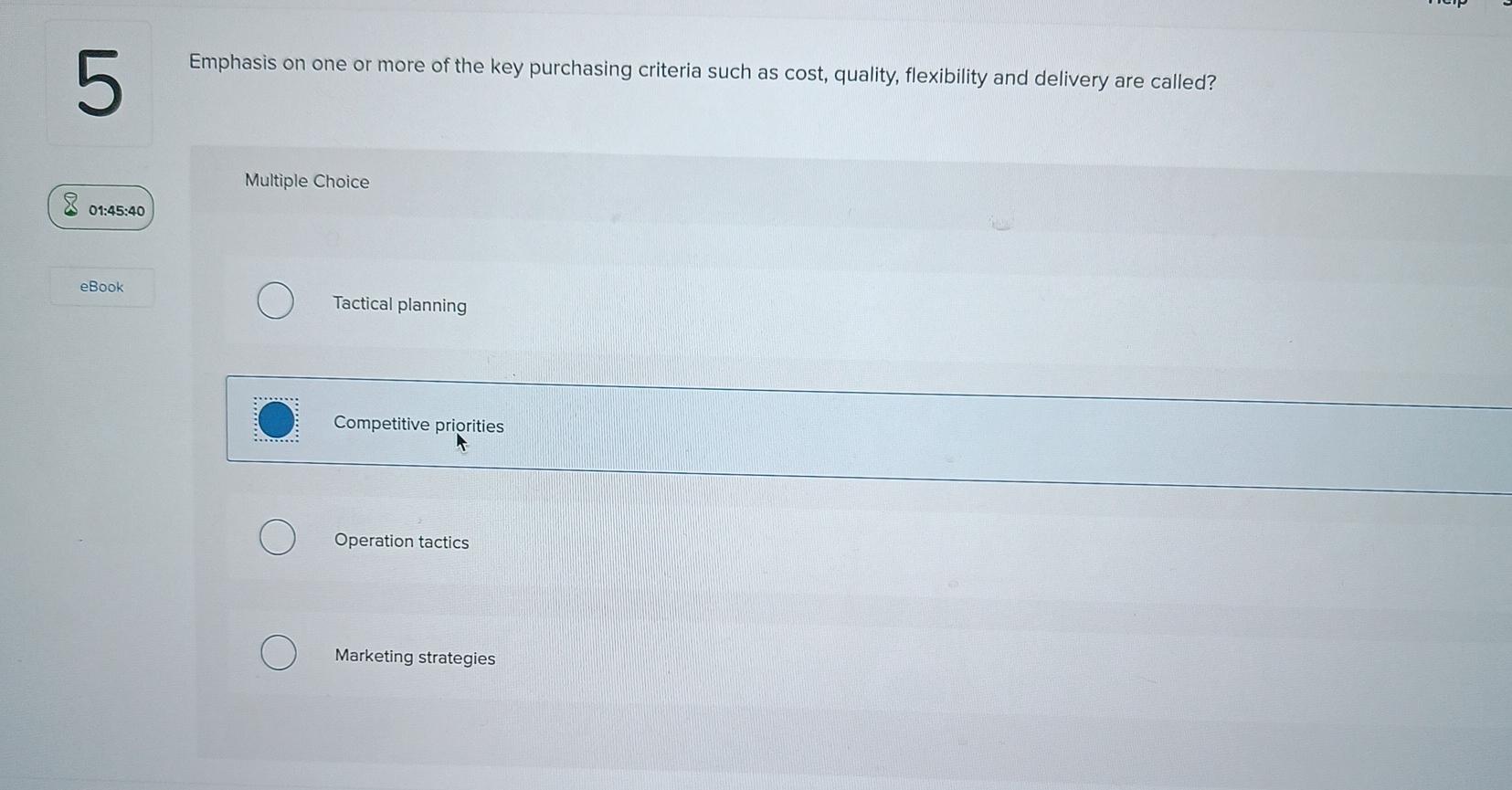 Solved Emphasis on one or more of the key purchasing | Chegg.com