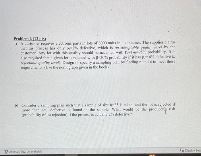 Solved Problem 6(12pts) a) A customer receives electronic | Chegg.com