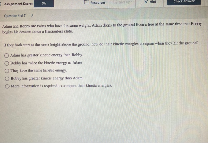 Solved Assignment Score: 0% Resources L. Give Up? Hint Check | Chegg.com