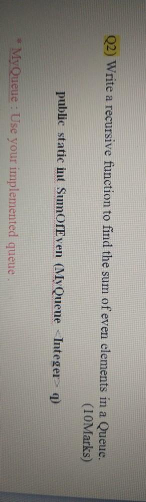 Solved (2) Write a recursive function to find the sum of | Chegg.com