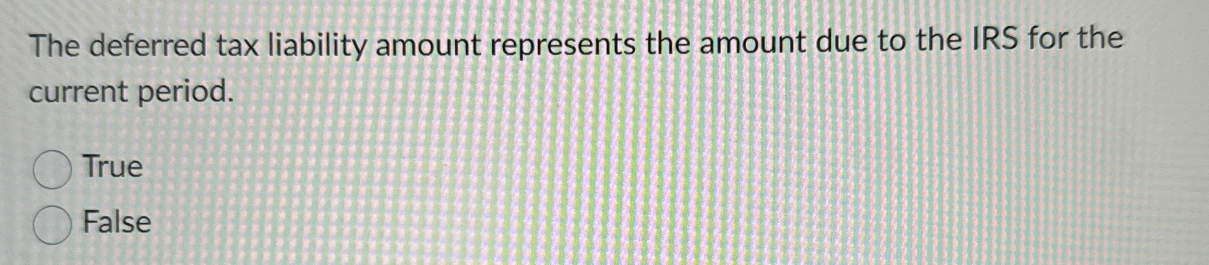 Solved The deferred tax liability amount represents the | Chegg.com