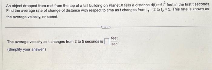 Solved An object dropped from rest from the top of a tall | Chegg.com