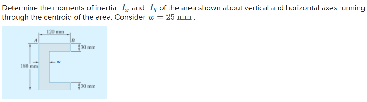Solved Determine the moments of ﻿inertia ?bar (Ix) ﻿and | Chegg.com