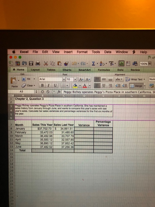 Solved Excel File Edit View Insert Format Tools Data Window