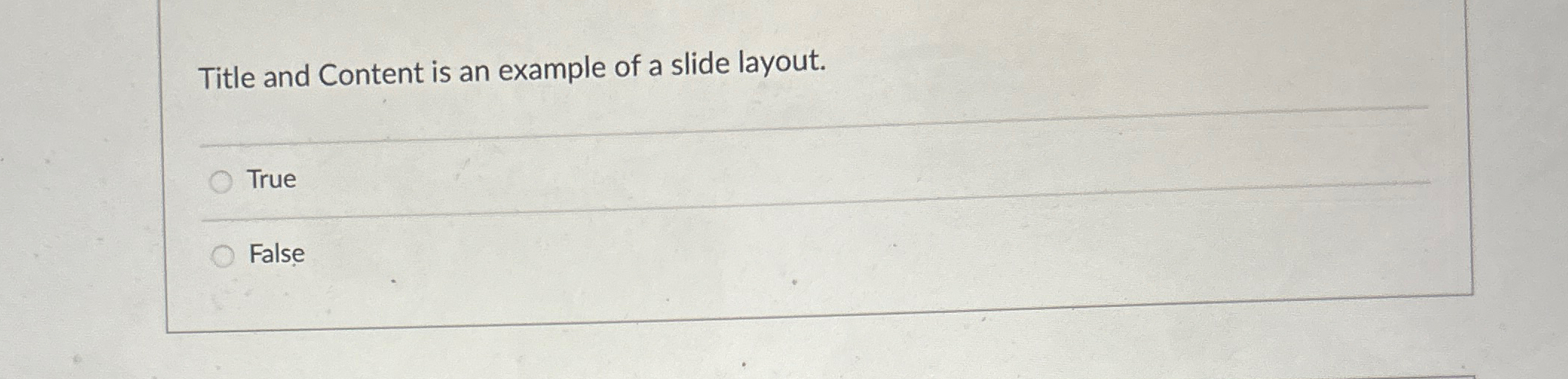 Solved Title and Content is an example of a slide | Chegg.com