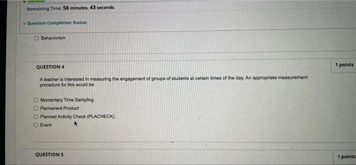Solved Remaining Time: 56 minutes, 43 seconds. Question | Chegg.com
