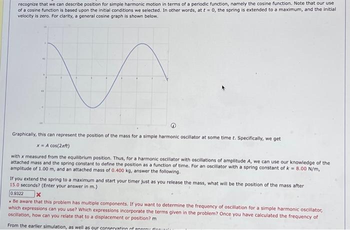 Solved recognize that we can describe position for simple | Chegg.com