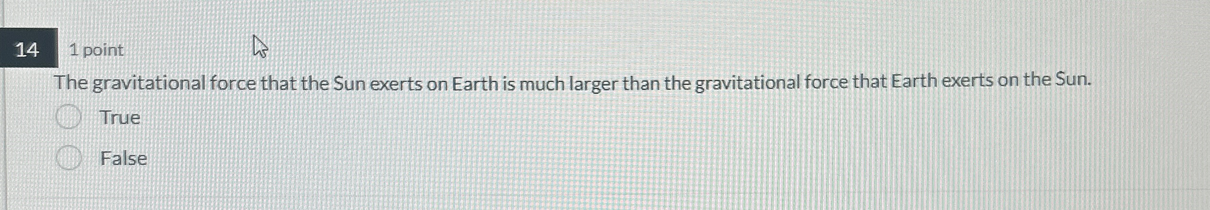 Solved 141 ﻿pointThe gravitational force that the Sun exerts | Chegg.com