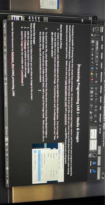 Solved Processing Programming LAB 3 - Media \& Images | Chegg.com