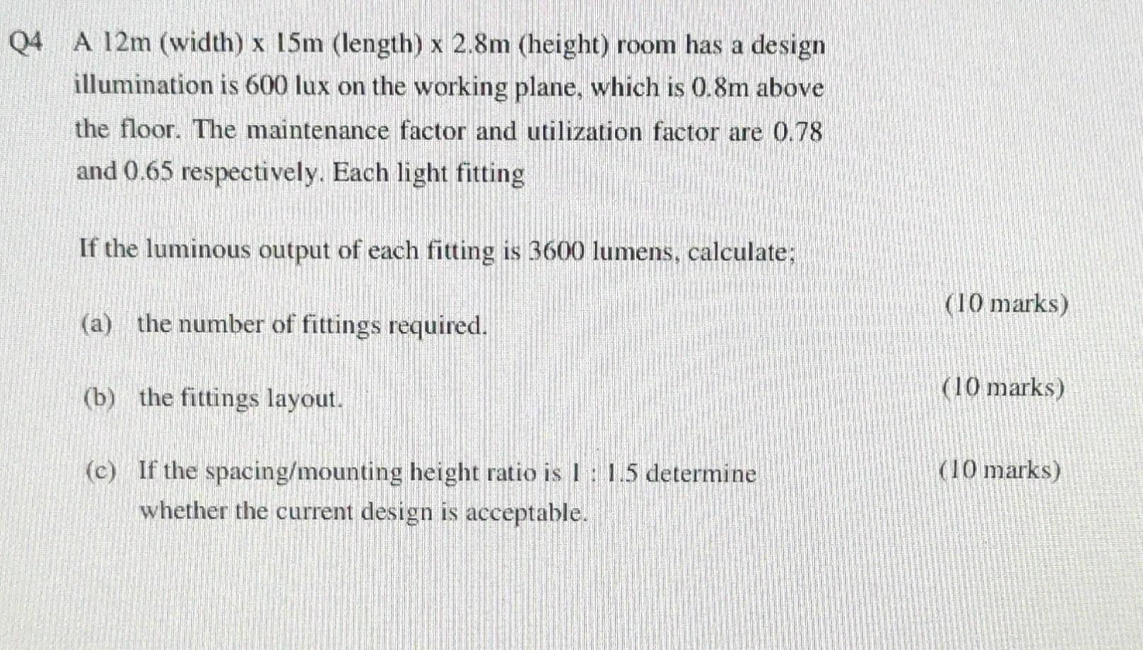 Solved Q4 A 12 m (width) ×15 m (length) ×2.8 m (height) room | Chegg.com